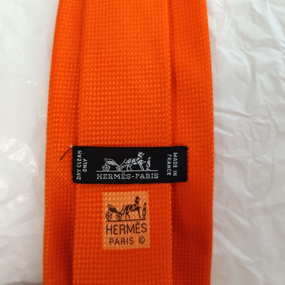 Hermes | Accessories | Hermes Classic Orange Mens Silk Luxury Tie | Poshmark